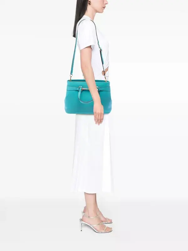 Gucci Leather Bright Bit Satchel - Blue