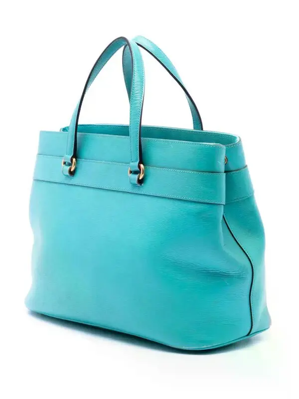 Gucci Leather Bright Bit Satchel - Blue
