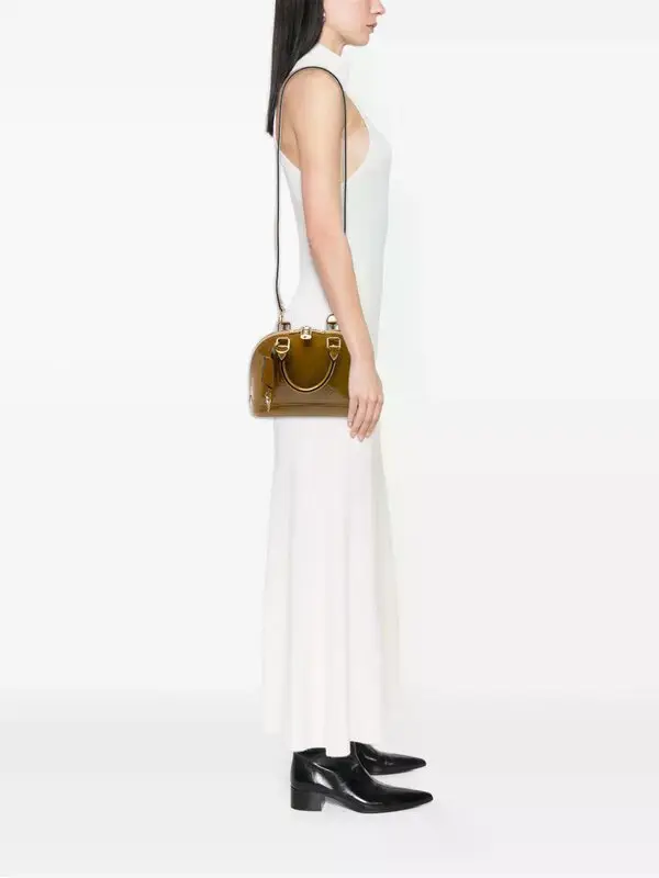 LOUIS VUITTON Monogram Vernis Alma Bb Satchel - Green