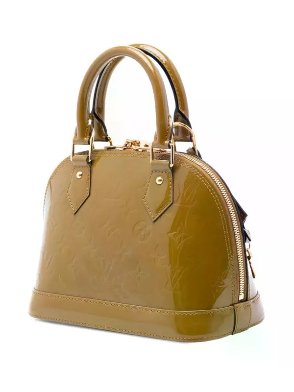 LOUIS VUITTON Monogram Vernis Alma Bb Satchel - Green