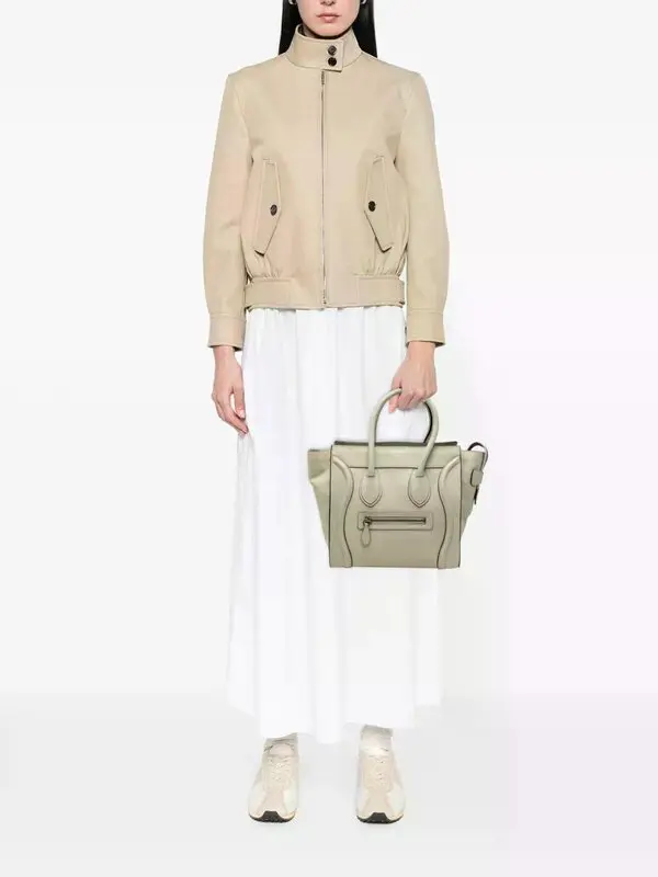 Celine Micro Leather Luggage Tote Bag - Brown