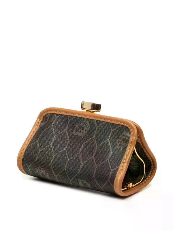 Dior Honeycomb Coated Canvas Coin Pouch