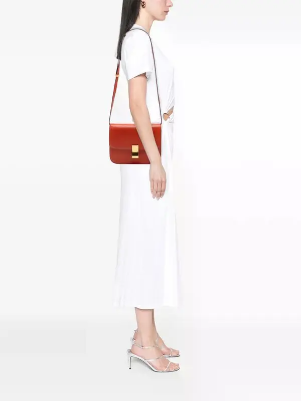 Celine Medium Calfskin Classic Box Crossbody Bag - Red