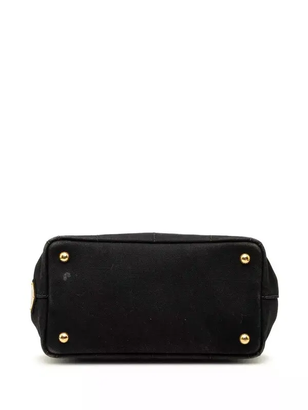 Prada Canapa Logo Satchel - Black