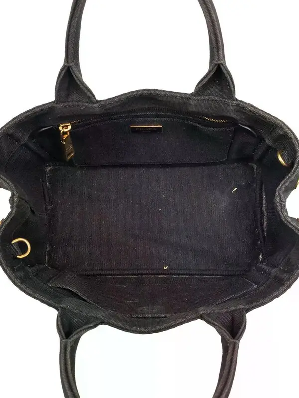 Prada Canapa Logo Satchel - Black