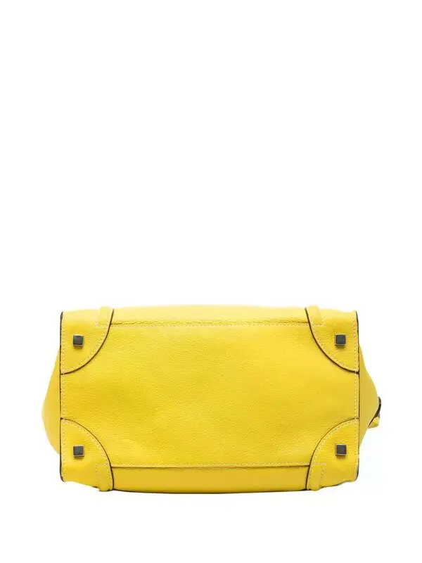 Celine Mini Calfskin Luggage Tote Bag - Yellow