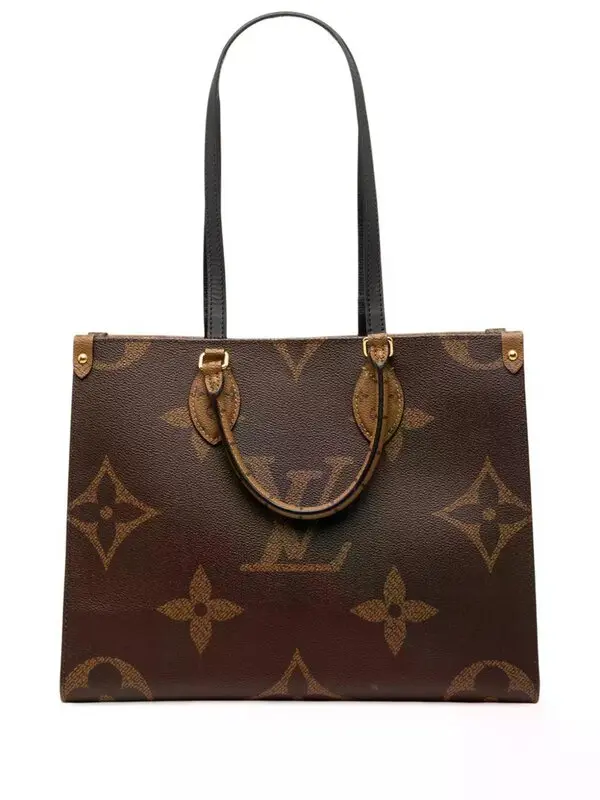 LOUIS VUITTON Giant Monogram Reverse Onthego Mm Satchel - Brown