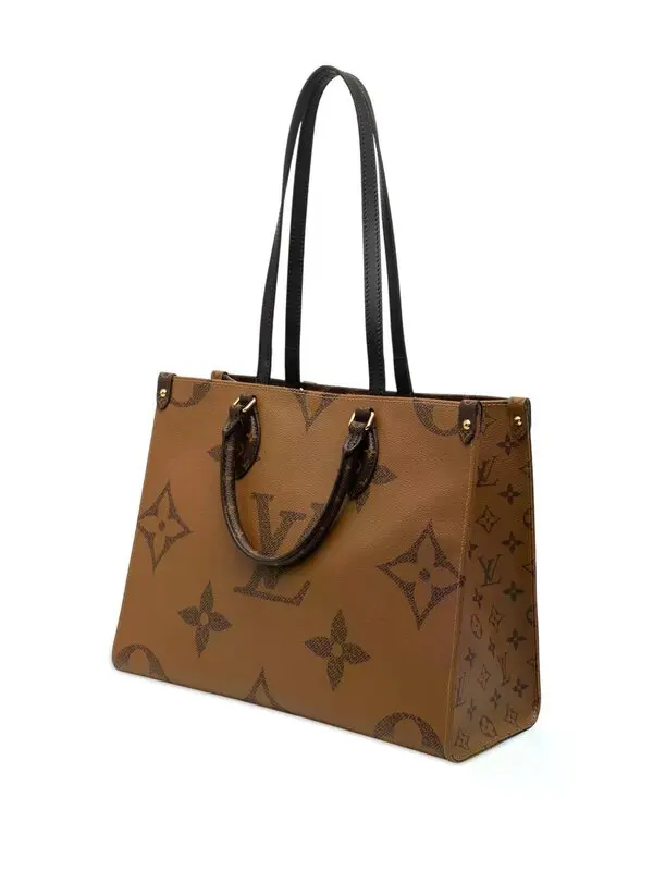 LOUIS VUITTON Giant Monogram Reverse Onthego Mm Satchel - Brown