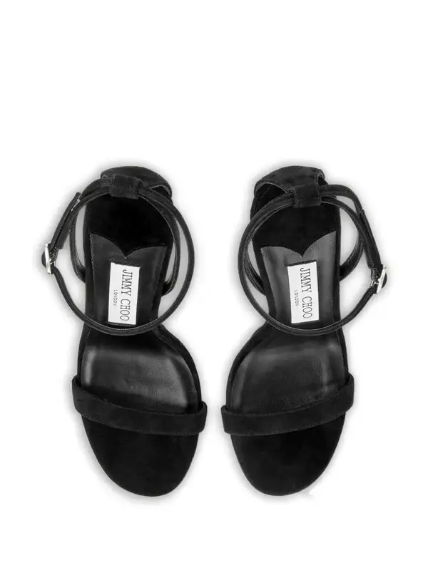 JIMMY CHOO Moza 120 Platform Ankle-strap Sandals - Black