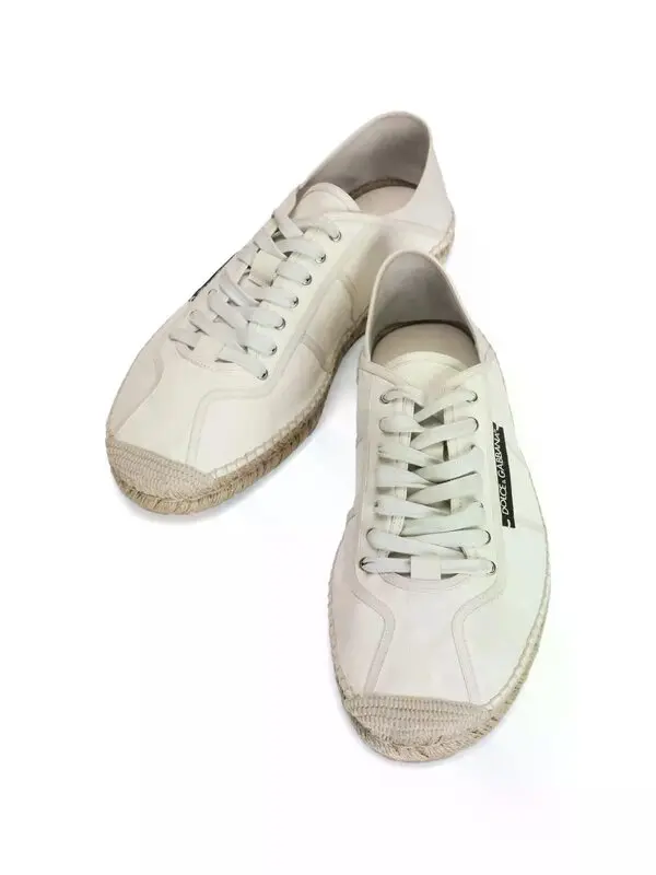 Dolce & Gabbana Espadrilles In Split Lambskin - Neutrals
