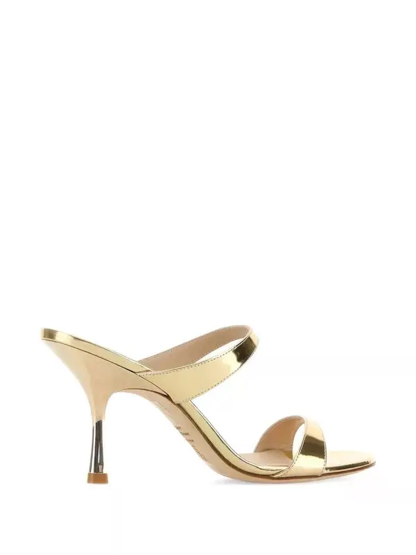 STUART WEITZMAN Metallic-effect Double-strap Sandals