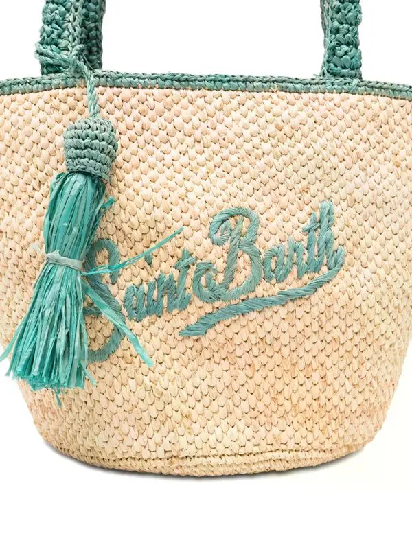 MC2 SAINT BARTH Marcy Raffia Tote Bag - Neutrals