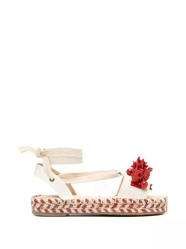 Liu Jo Coral-embellished Espadrilles - Neutrals