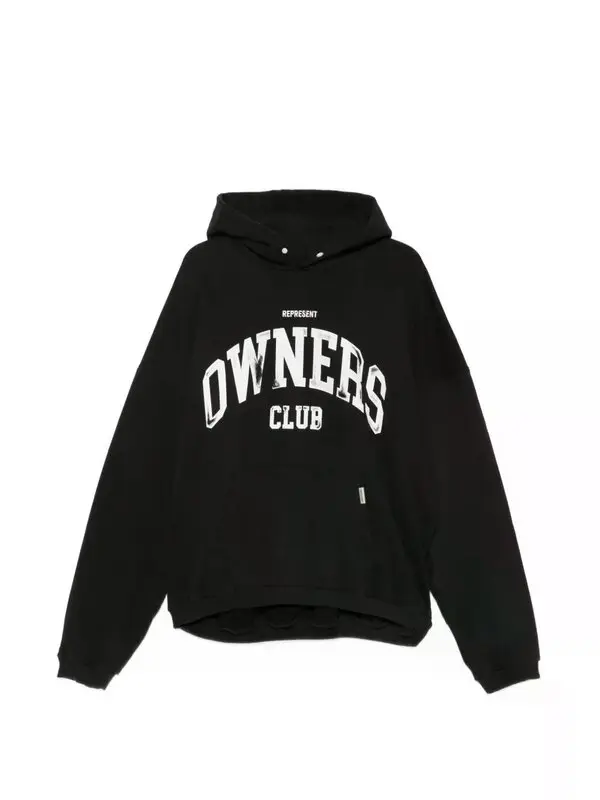 REPRESENT Owners Logo-print Hoodie - Black