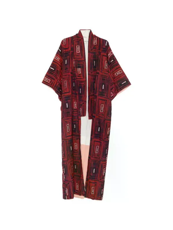 A.N.G.E.L.O. VINTAGE CULT 1990s Geometric Print Kimono - Red
