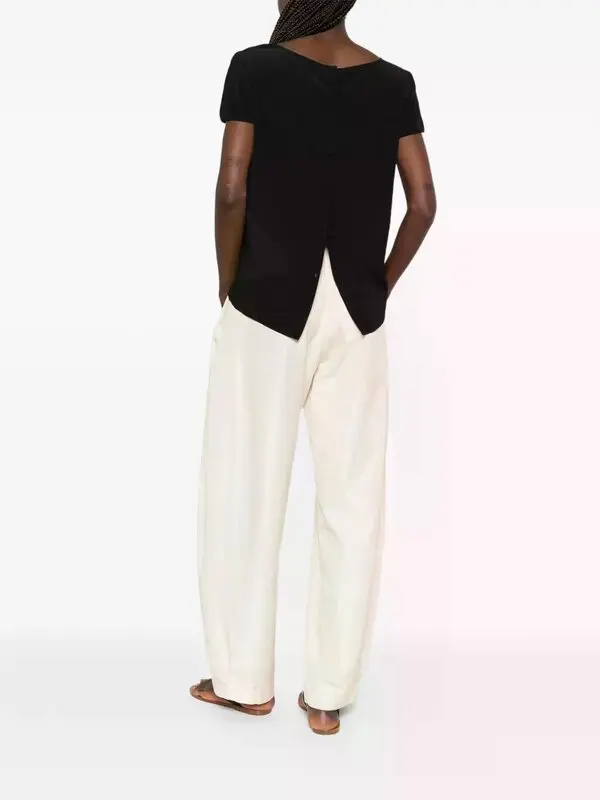 Prada Button-back Short Sleeve Blouse