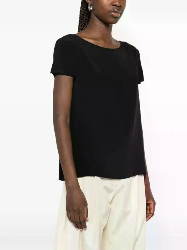 Prada Button-back Short Sleeve Blouse