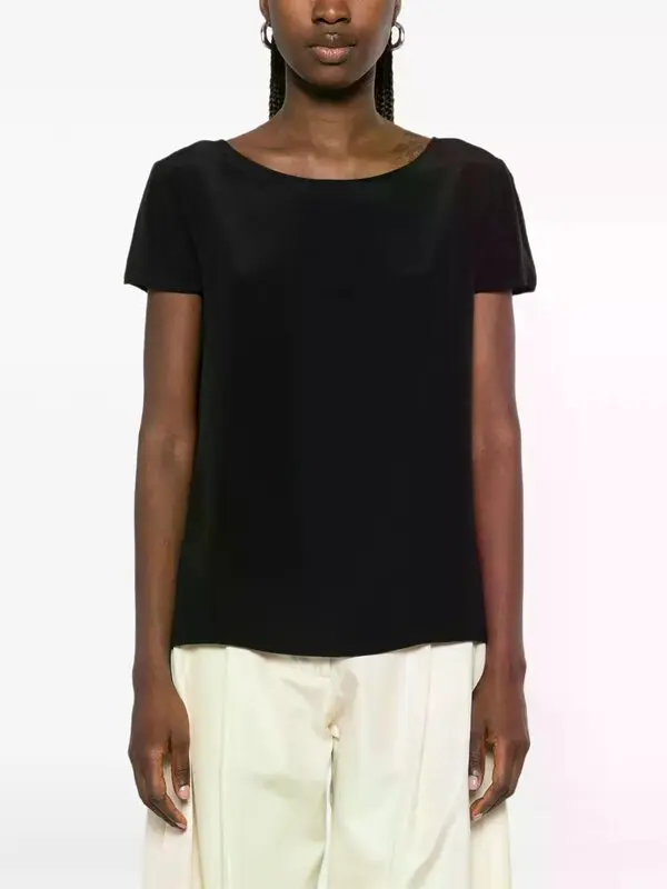 Prada Button-back Short Sleeve Blouse