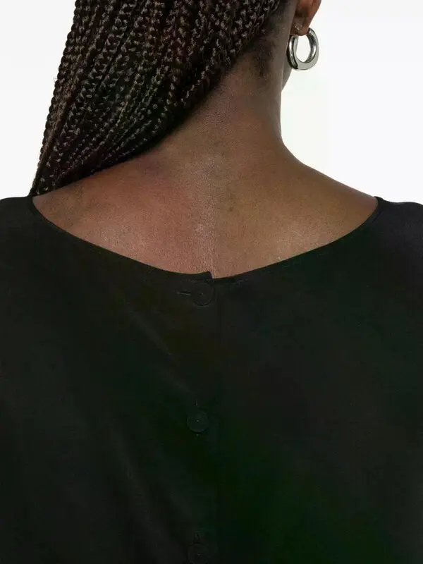 Prada Button-back Short Sleeve Blouse