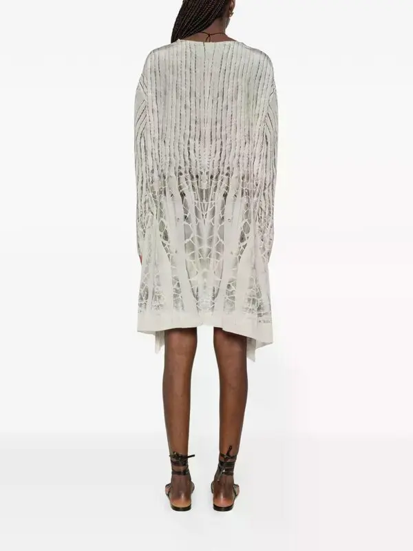 Roberto Cavalli 2000s Abstract Print Asymmetric Dress