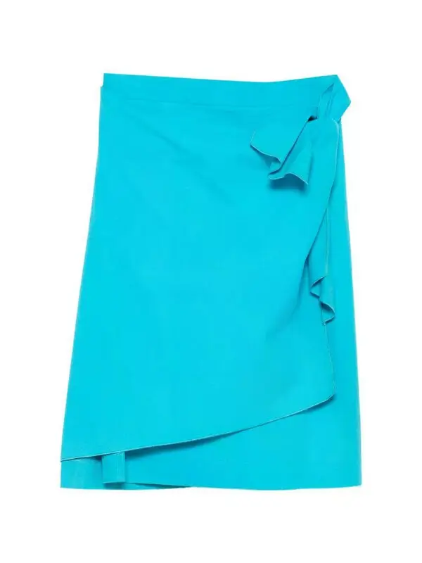 Saint Laurent 1970s Ruffled Wrap Midi Skirt