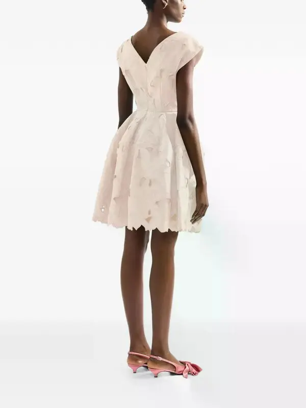 Erdem Short Sleeve Mini Dress With Cut-out Detailing - Pink