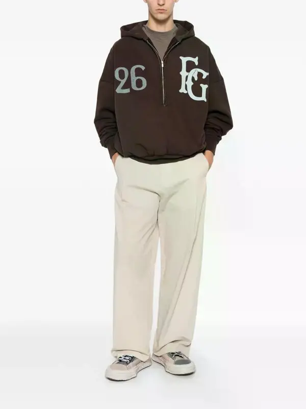 Fear Of God Logo-print Half-zip Hoodie