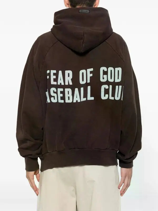 Fear Of God Logo-print Half-zip Hoodie