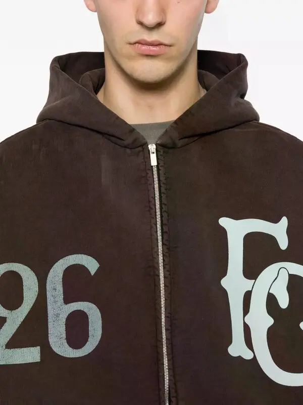 Fear Of God Logo-print Half-zip Hoodie