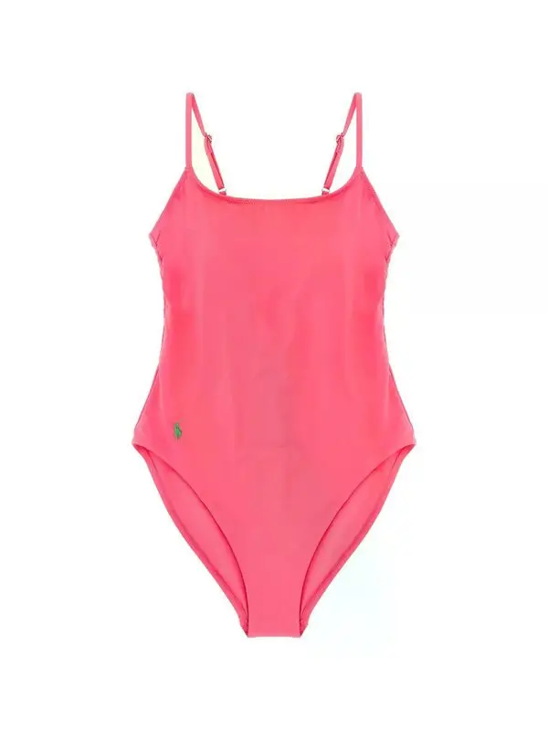 Polo Ralph Lauren Embroidered Pony Swimsuit - Pink