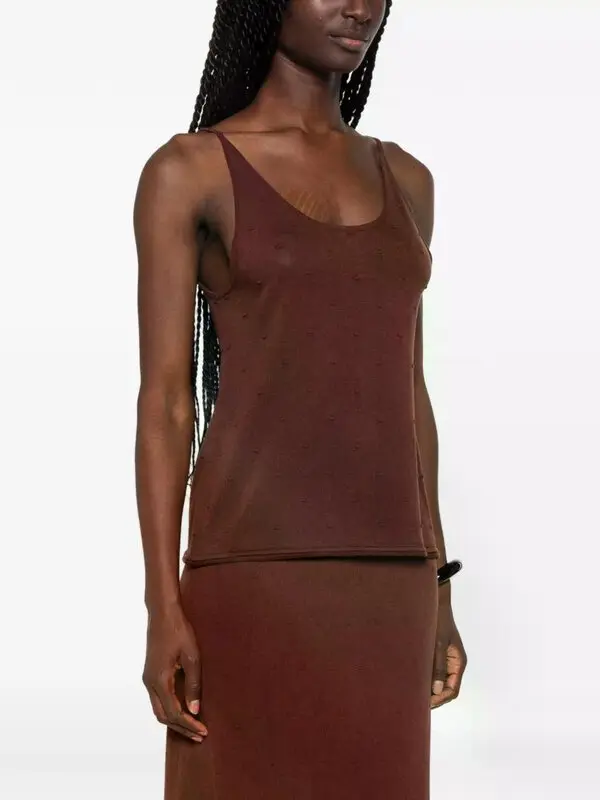 VIKTORIA CHAN Kalida Dot-texture Tank Top