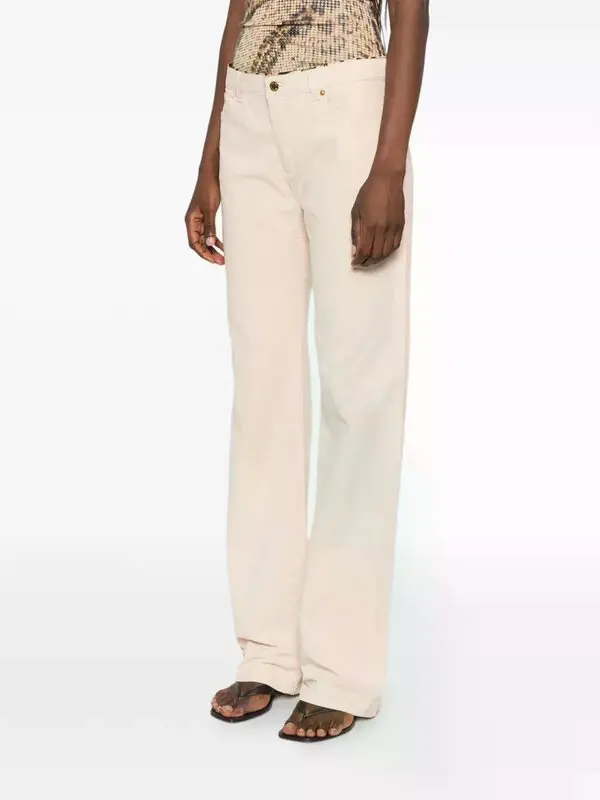Roberto Cavalli 2000s Logo Plaque Straight-leg Trousers