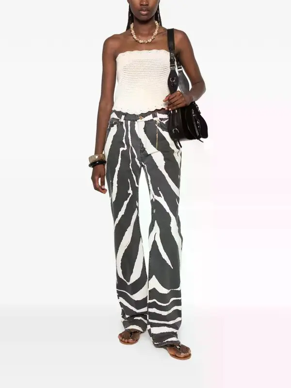 Roberto Cavalli 2000s Zebra-print Jeans