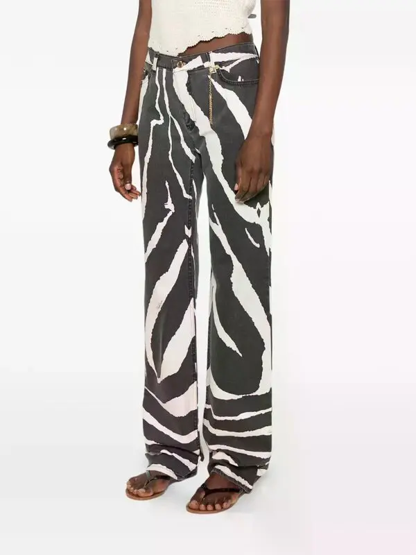 Roberto Cavalli 2000s Zebra-print Jeans