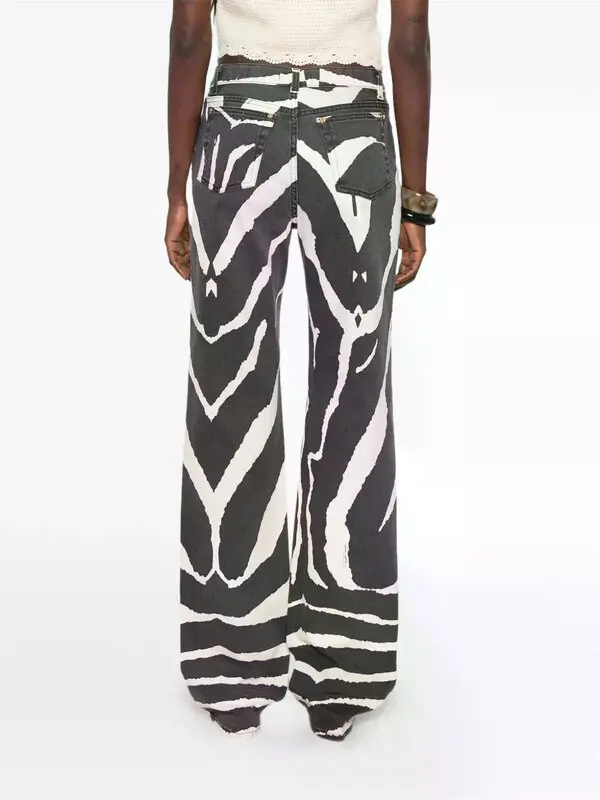 Roberto Cavalli 2000s Zebra-print Jeans