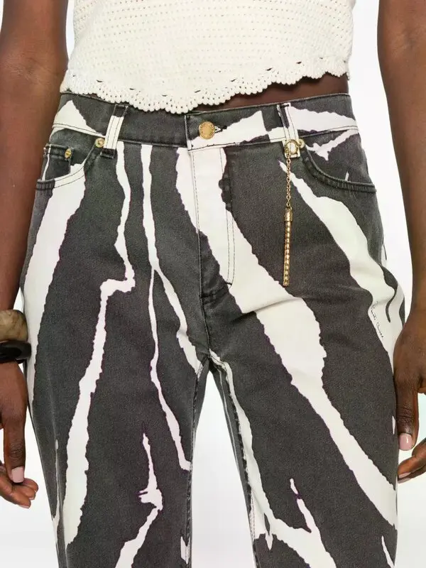 Roberto Cavalli 2000s Zebra-print Jeans