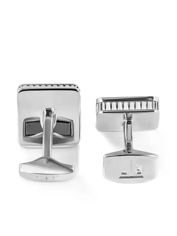 Tateossian Diamond Giza Ice Square-face Cufflinks - Black
