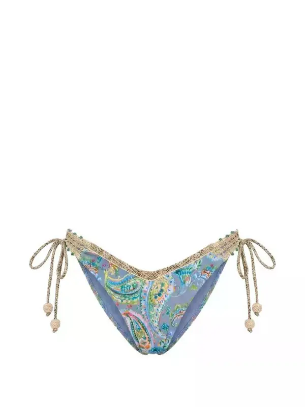 DEL MAAR Paisley Print Bikini Bottoms - Blue