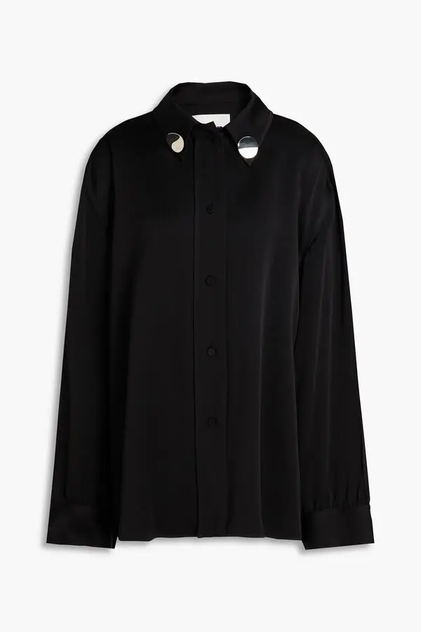 JIL SANDER Embellished Satin Crepe Shirt