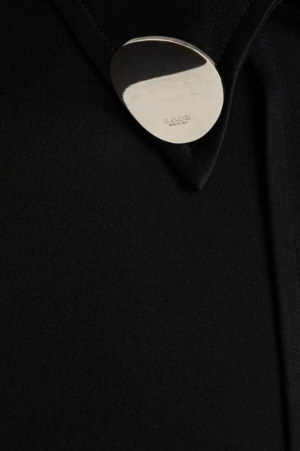 JIL SANDER Embellished Satin Crepe Shirt
