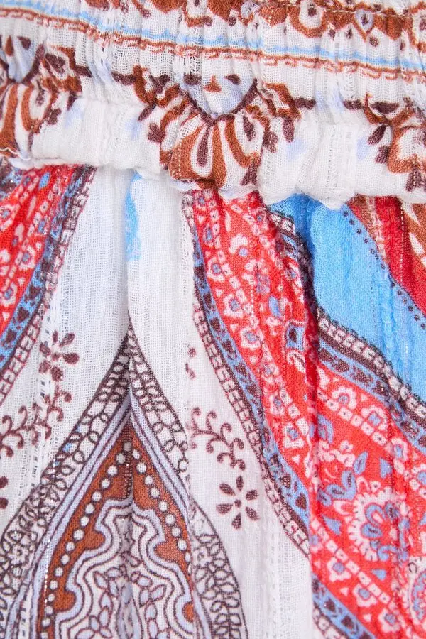 Farm Rio Paisley-print Cotton-blend Gauze Tapered Pants
