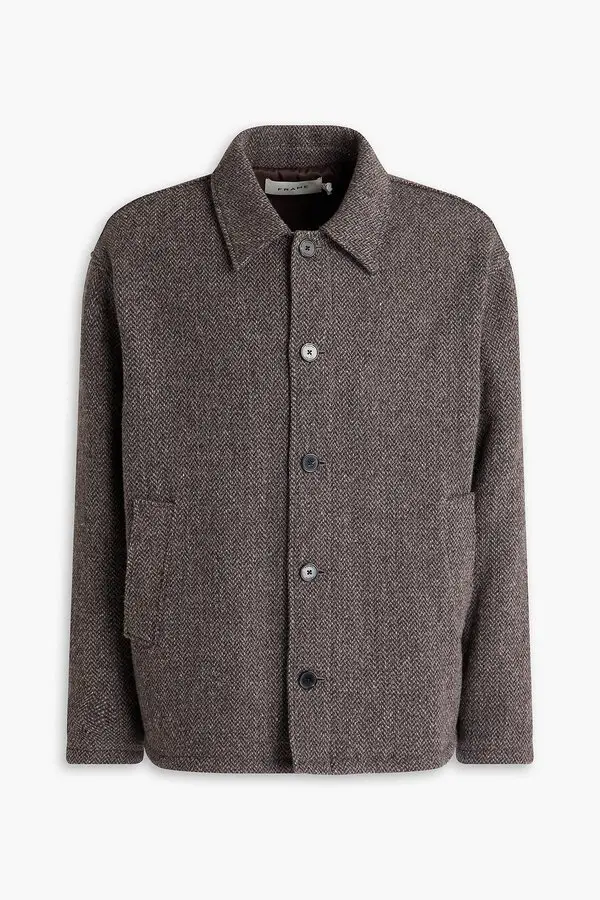 FRAME Woolblend Tweed Overshirt