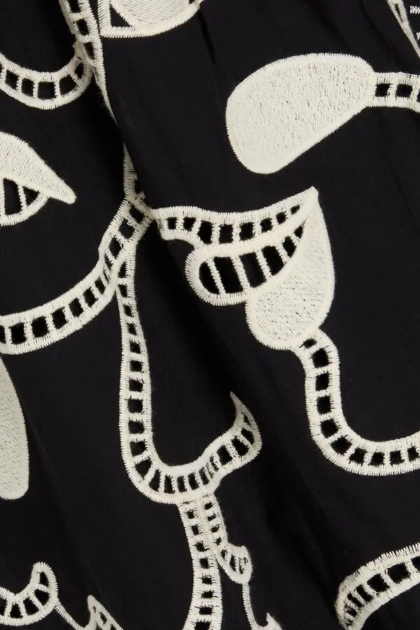 Farm Rio Embroidered Cotton Mini Dress
