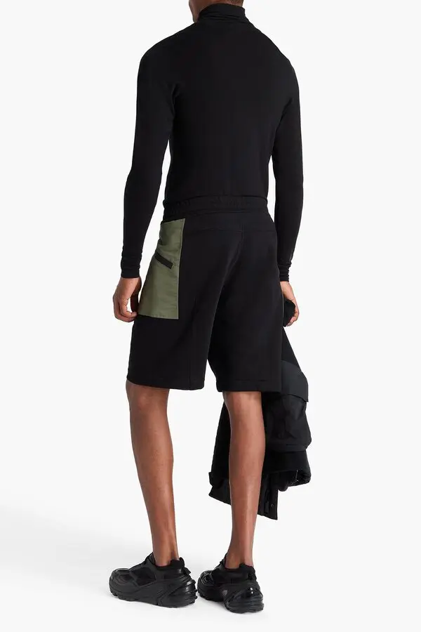 Alexander McQueen Shell Paneled French Cotton Terry Shorts