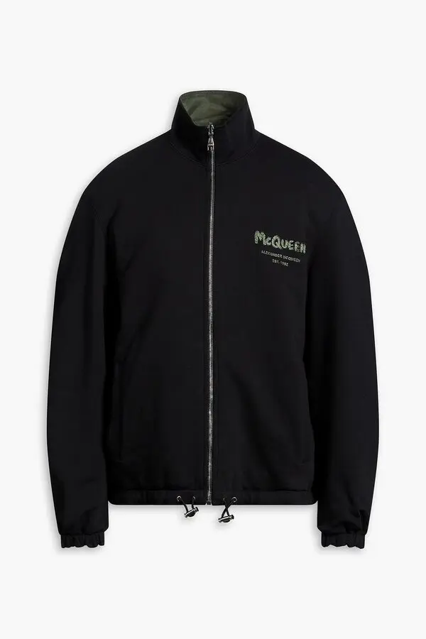 Alexander McQueen Reversible Embroidered Cotton Jacket - Black