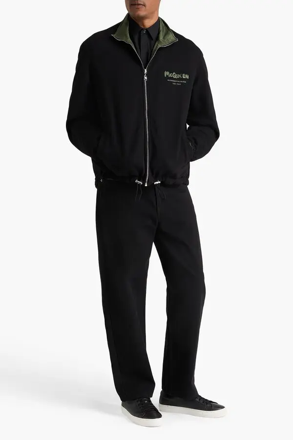 Alexander McQueen Reversible Embroidered Cotton Jacket - Black