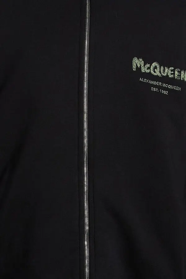 Alexander McQueen Reversible Embroidered Cotton Jacket - Black