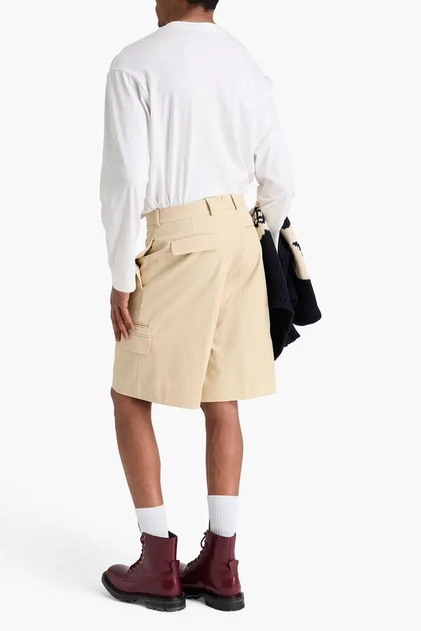 Alexander McQueen Cotton Twill Cargo Shorts - Beige