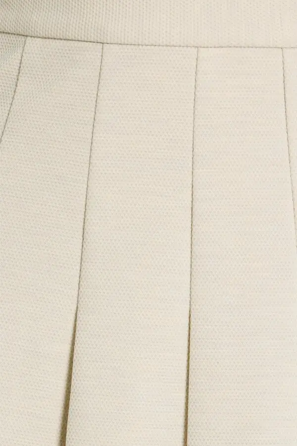 Theory Pleated Canvas Mini Skirt