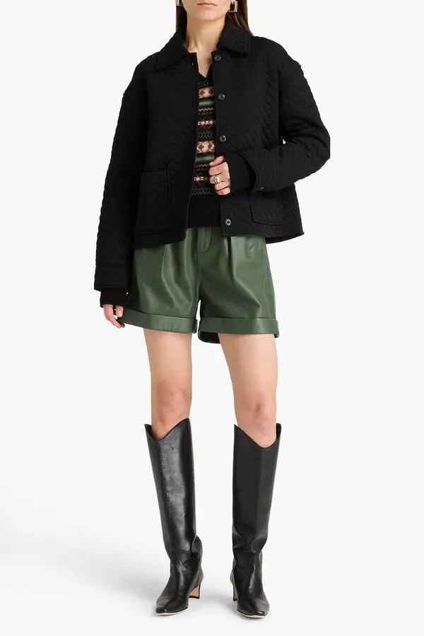 Vince Quilted Cotton-blend Jacket - Black